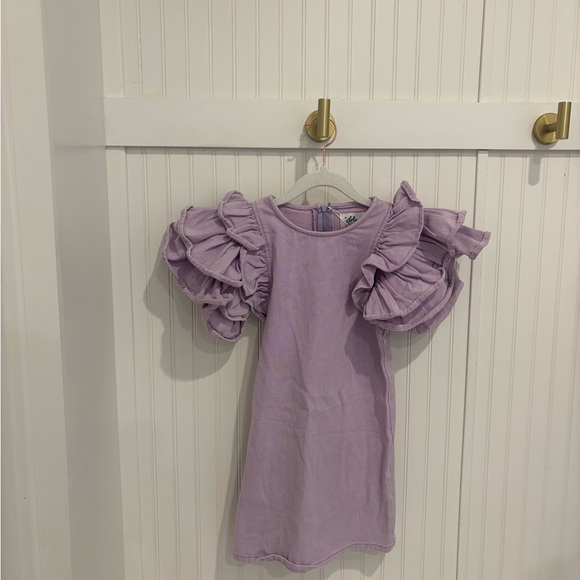 Lola + The Boys | Dresses | Lola The Boys Lavender Haze Ruffle Denim ...